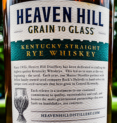 Heaven Hill Grain to Glass Kentucky Rye Whiskey Review